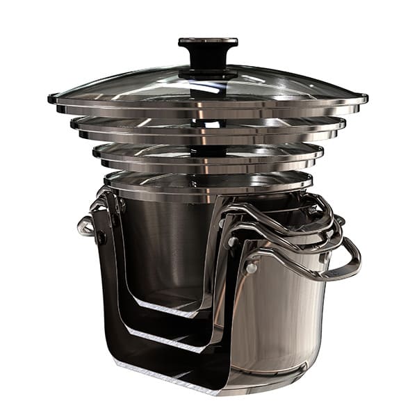 home right signature 10 piece stacking stainless steel cookware set